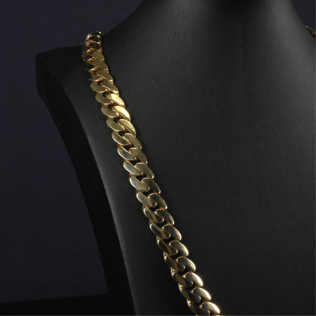 12mm Solid Gold Miami Cuban Link Chain - Imperium